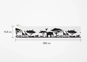 Samolepící bordura na zeď Safari Silueta | 5 m x 13.8 cm | DWB8267