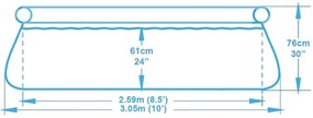 Bestway 57266 Zahradní bazén s nafukovacím límcem 305 x 76 cm
