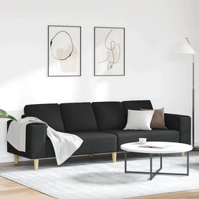 Pohovka do obývacího pokoje Černá 250 x 77 x 76 cm Polyester 3335083