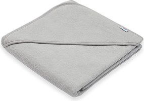 Dětská froté osuška s kapucí New Baby BASIC 80x80 šedá