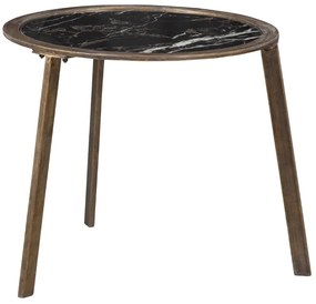 DNYMARIANNE -25% Hoorns Černý skleněný odkládací stolek Laxon 58 cm