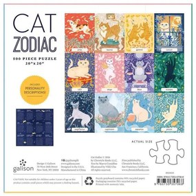 Galison Puzzle Kočičí zvěrokruh 500 dílků