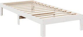 Rodinný rám postele bez matrace bílý 270x200cm masivní borovice 3324569