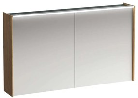 Laufen Lani - Zrcadlová skříňka s LED osvětlením, 71x122x21 cm, 2 dvířka, dub H4038221122671