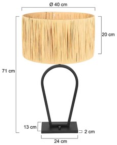 Stolní lampa Stang 3752ZW, přírodní proutí