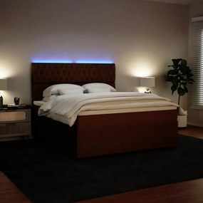 Box spring postel s matrací růžová 180x200 cm samet 3294717