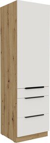 ARIA az | vysoká skříňka 60 DKS-210 3S1F potravinová | UNI DVÍŘKA | 60 cm | PREMIUM BOX | artisan/bílá