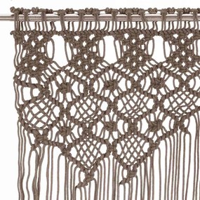 Macramé závěs taupe 140 x 240 cm bavlna 323983
