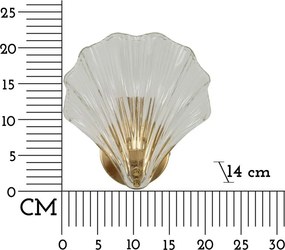 Skleněné nástěnné svítidlo ve zlaté barvě Da Muro Shell – Mauro Ferretti