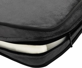 Pohovka pro psy tmavě šedá 81 x 43 x 31 cm plyš a umělá kůže 171044