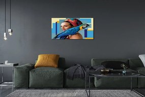 Obrazy na plátně Papoušek na rameni 125x50 cm