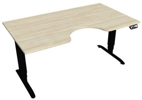 Hobis Motion Elektr. nastavitelný stůl 160x90 s pamětí - HOBIS ERGO MOTION MSE 3M 1600 Dekor stolové desky: akát, Barva kovové podnože: černá