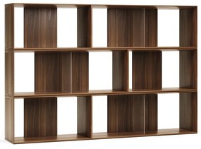 Modulární policový systém v dekoru ořechu v přírodní barvě 6 ks 168x114 cm Litto – Kave Home
