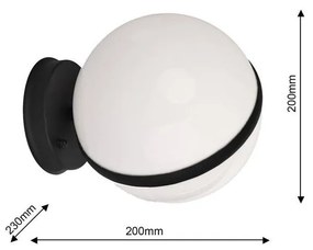 Exteriérové nástěnné svítidlo Circulo, 1x bílé PVCové stínítko