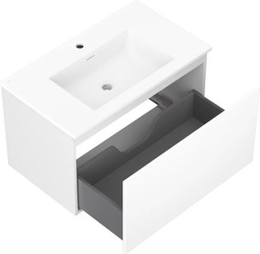 Mexen Orio, koupelnová skříňka 80 cm s umyvadlem Otis, 1 zásuvka, bílá matná, 91A10-08047-1-BF01-W18M01
