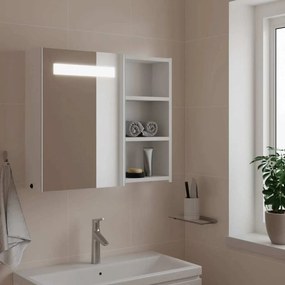 vidaXL Koupelnová zrcadlová skříňka s LED osvětlením 60x13x52 cm [357971] Barva: Bílá