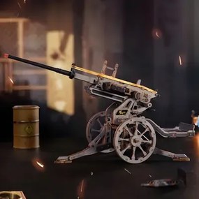 RoboTime Protiletadlové dělo / 3D dřevěná mechanická skládačka / 133 d