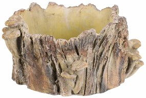 Obal betonový - pařez s houbami, 32 x 29 x 16 cm, 32 cm