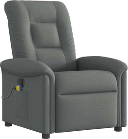 Elektrické masážní polohovací křeslo tmavě šedé textil 3303245