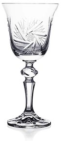 Bohemia Crystal Broušené sklenice na víno Laura 1S116/26008/170ml (set