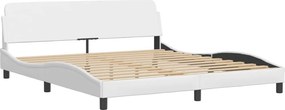 Rám postele s LED bez matrace Hvar bílý 180 x 200 cm 3213949