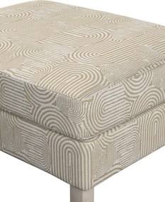 Potah na podnožku IKEA Karlstad barva béžová látka pletený vzor, vzorované