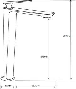 Mexen Ares Vysoká umyvadlová baterie, chromová, 744110-00