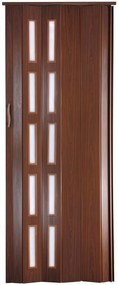 STANDOM - STANDOM Shrnovací dveře prosklené ST5 Mahagon, 152,5 cm