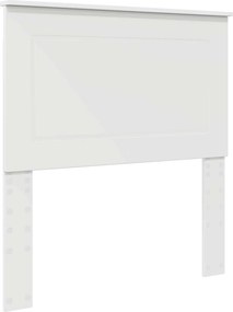 Rám postele s čelo Bílá 100 x 200 cm Masivní borové dřevo 3409390