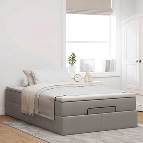 Osmanský rám postele s matrací taupe 120x200cm textil 3311103
