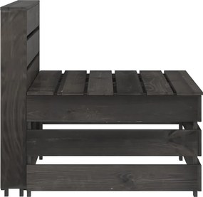 Zahradní středová pohovka z palet šedě impregnovaná borovice 316195