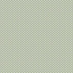 Zelená vliesová tapeta na zeď s bílými lístky, 12361, Fiori Country, Parato