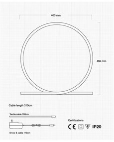 Himmee LB45Loop Stolní lampa, černá