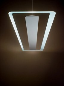 Linea Light 8938 Antille_P, závěsné svítidlo z pískovaného skla a mědi, 44W LED 3000K, délka 95cm