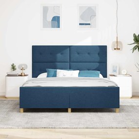 Rám postele s čelo Modrá 180 x 200 cm textil 3344752