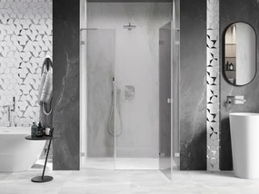Mexen Lunar L, sklápěcí pravé sprchové dveře 160 cm, 8mm čiré sklo, ocelový profil, 834SL-160-050-97-00-P