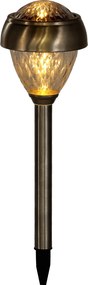 Solární LED lampa Leya teplá bílá/stříbrná