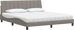 Postel s matrací Hanko taupe 180 x 200 cm textil 3310549