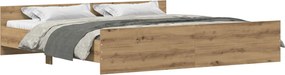 Rám postele Artisanový dub 203 x 203 x 50 cm Kompozitní dřevo 3329304