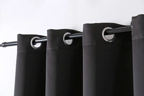 Závěs OXFORD LIGHT 140x270 cm, černý Zavěšení: Řasící páska