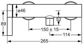 Hansa Sprchová nástěnná páková baterie HANSALOFT 57710173