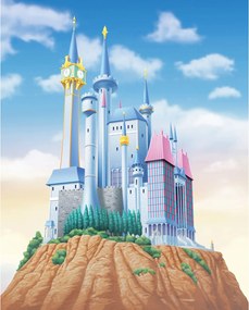 Komar Vliesová fototapeta Disney Princess Cinderella Castle 200 x 250 cm