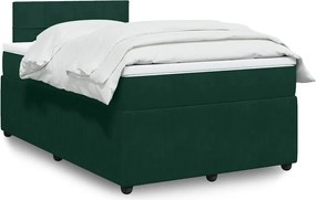 Box spring postel s matrací tmavě zelená 120x190 cm samet 3289989