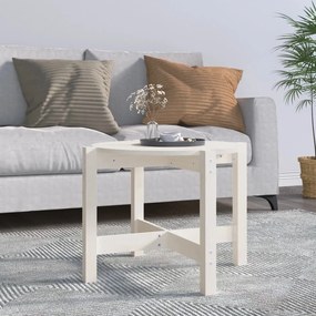 vidaXL Konferenční stolek Ø 62,5 x 45 cm masivní borové dřevo [822303] Barva: Bílá