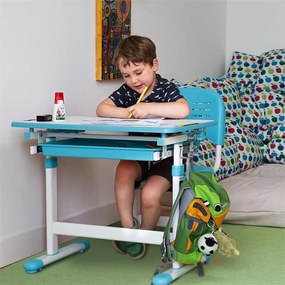 Tommi dětský psací stůl, dvoudílná sada, stůl, židle, výškově nastavitelné