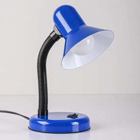 Stolní lampa Mentor, 1x modré stínítko, bl
