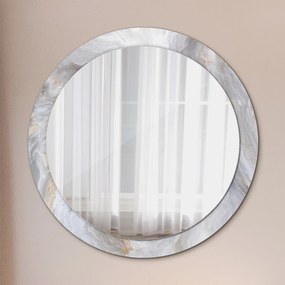 Kulaté zrcadlo tištěný rám Abstraktní mramor fi 90 cm