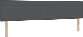 Postel s boxspringem s čelo Tmavě šedá a bílá 200 x 200 cm 3337528