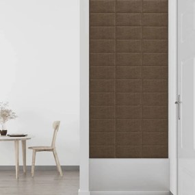 Nástěnné panely 12 ks hnědé 30 x 15 cm textil 0,54 m² - Default Title