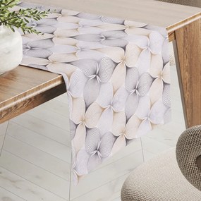 Biante Dekorační běhoun na stůl PML-031 Designové geometrické obrazce na bílém 35x120 cm